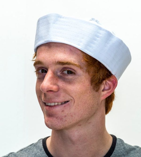 White Sailor GOB Hat-By Interallia