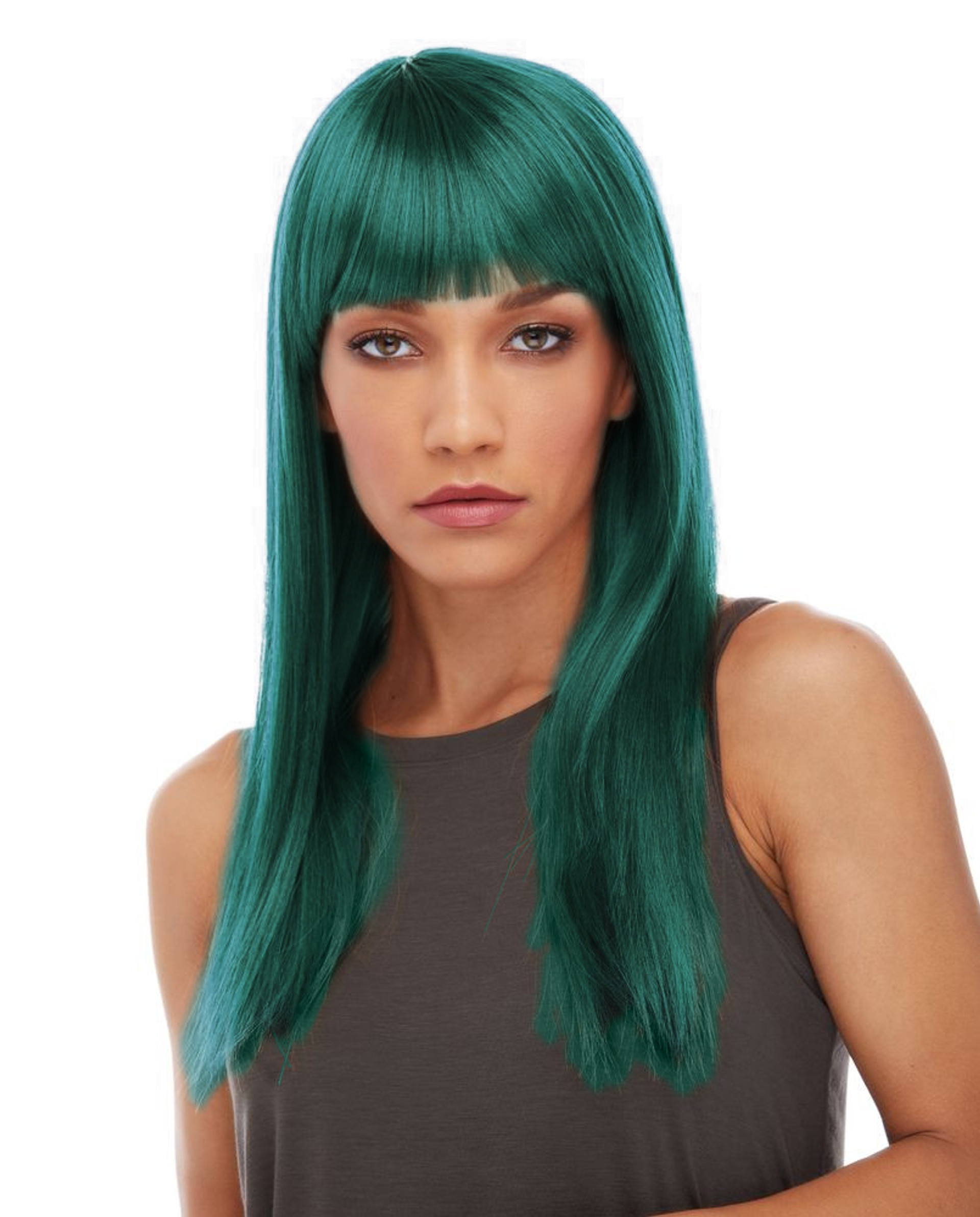 Glamour Girl Emerald Green Long Straight Wig By Allaura