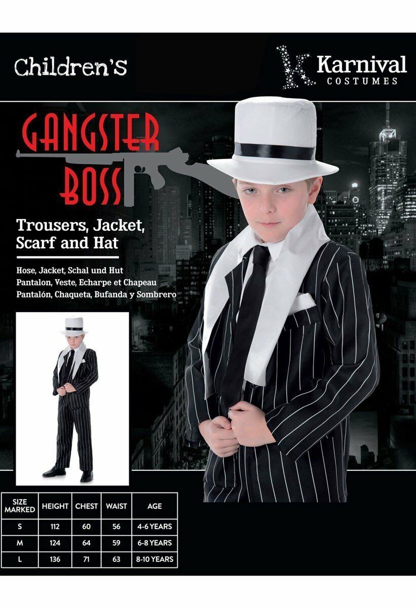 Gangster Boss Boys Costume-By Karnival Costume