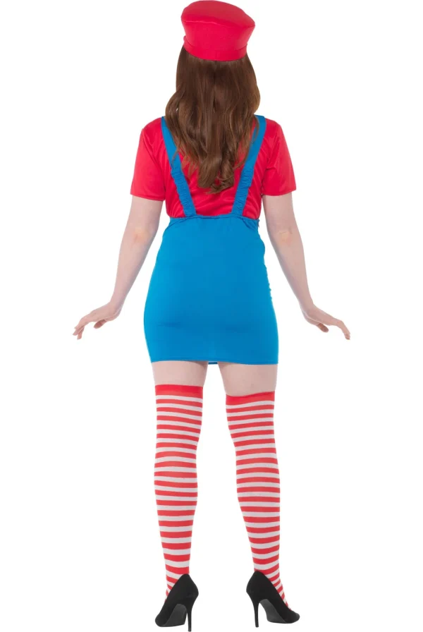 Red Girls Plumber Costume By Karnival