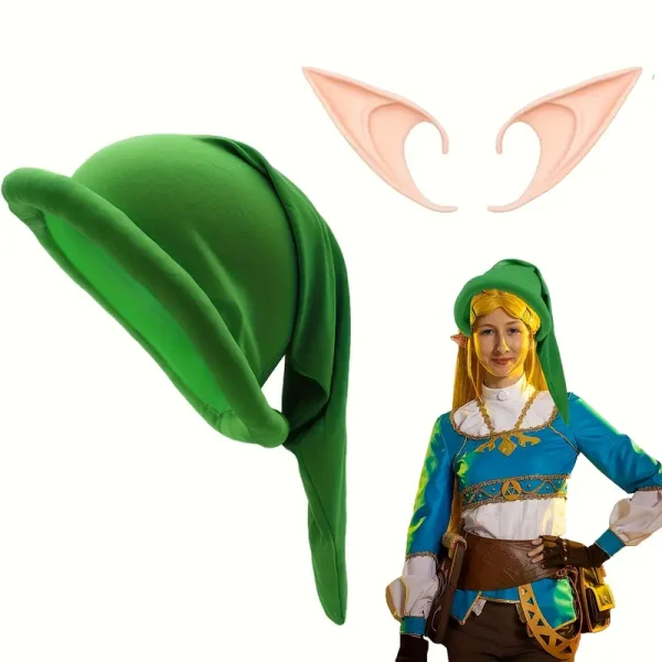 Link Green fleece elf Hat Link's Costume Cosplay Legend of Zelda